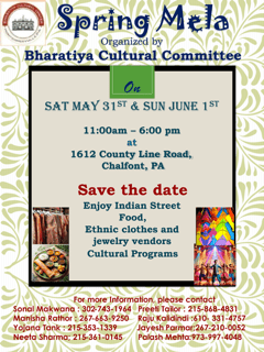 Spring Mela May-31st and June-1st - Bharatiya Temple Bharatiya Temple